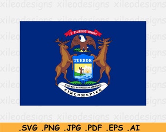 Michigan State Coat of Arms Logo Svg - Etsy