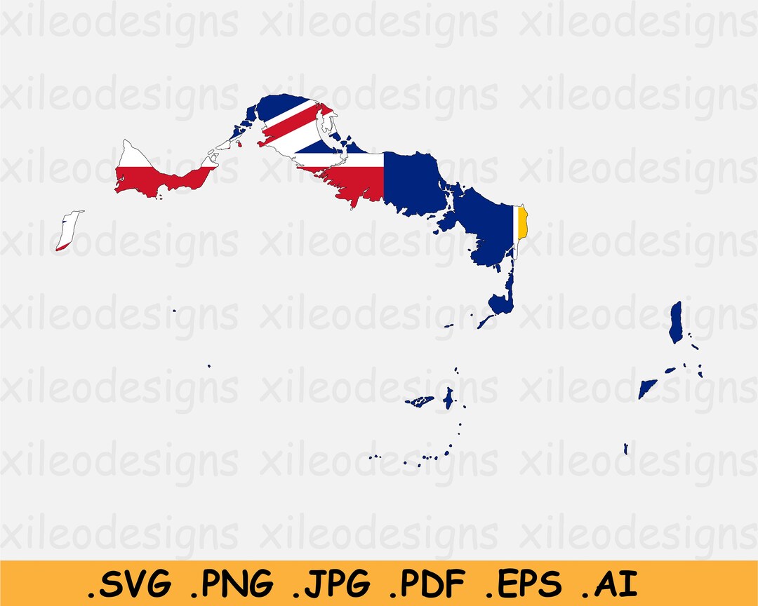 Turks and Caicos Flag Map SVG - British Overseas Territory B.O.T ...