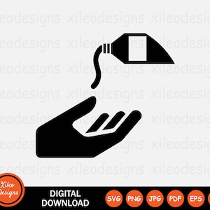 Apply Moisturizer SVG Hand Cream Lotion Balm Gel Squeeze Symbol Icon ...