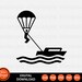 Parasailing Icon SVG - Extreme Water Sports Summer Beach Activity ...