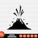 Volcano Eruption Icon SVG - Volcanic Activity Lava Active Erupt Vector ...