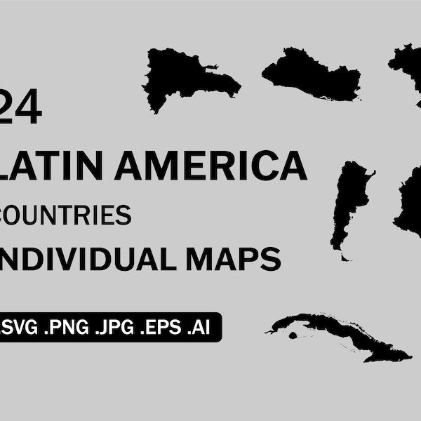 Latin America Map - Etsy
