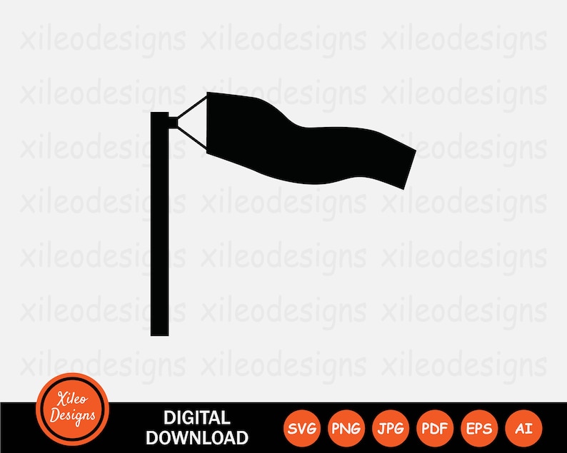 Windsock Icon SVG - Wind Cone sleeve tube Speed Direction Weather ...