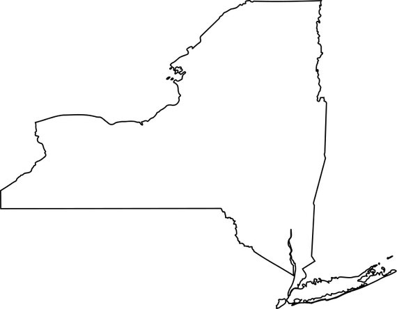 Blank Map Of New York