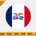 Iowa Round Flag SVG IA USA Circular Circle State Banner Button Icon ...