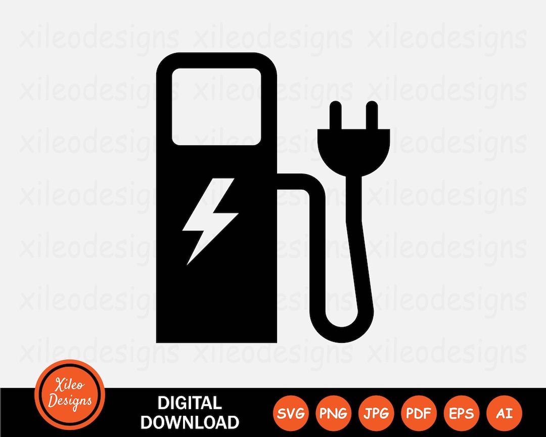EV Charger Icon SVG Electic Vehicle Charging Station Png Jpg Eps Ai Pdf ...