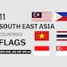 South East Asia Country Flags SVG Bundle Set - SEA ASEAN Countries ...