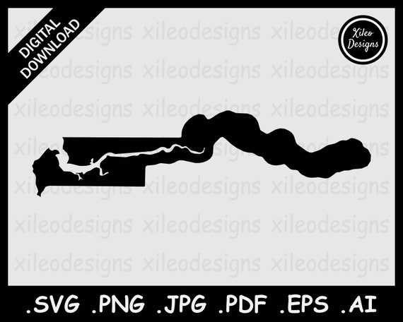 The Gambia Map SVG Gambian Country National Border Boundary - Etsy