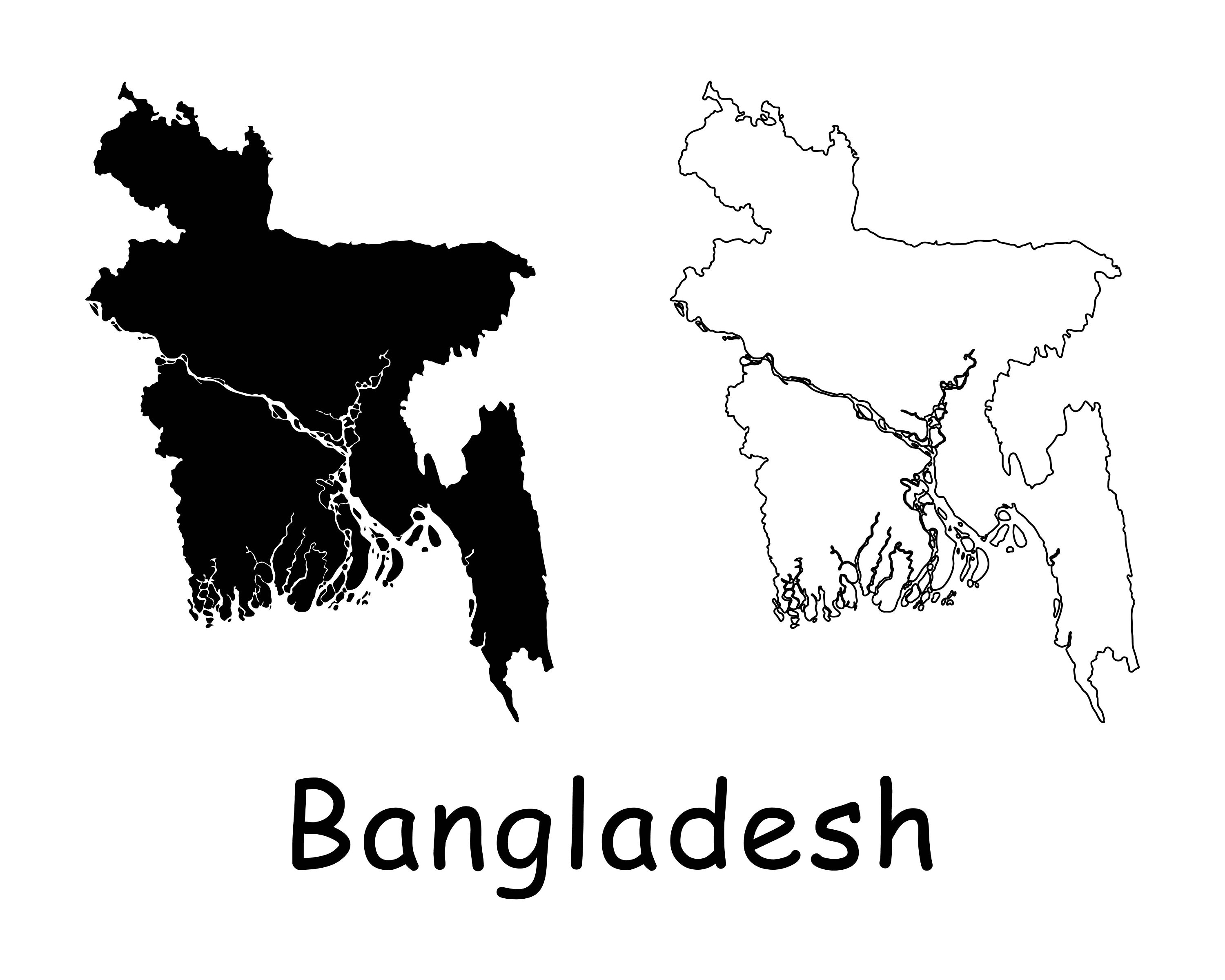 Bangladesh Map Outline