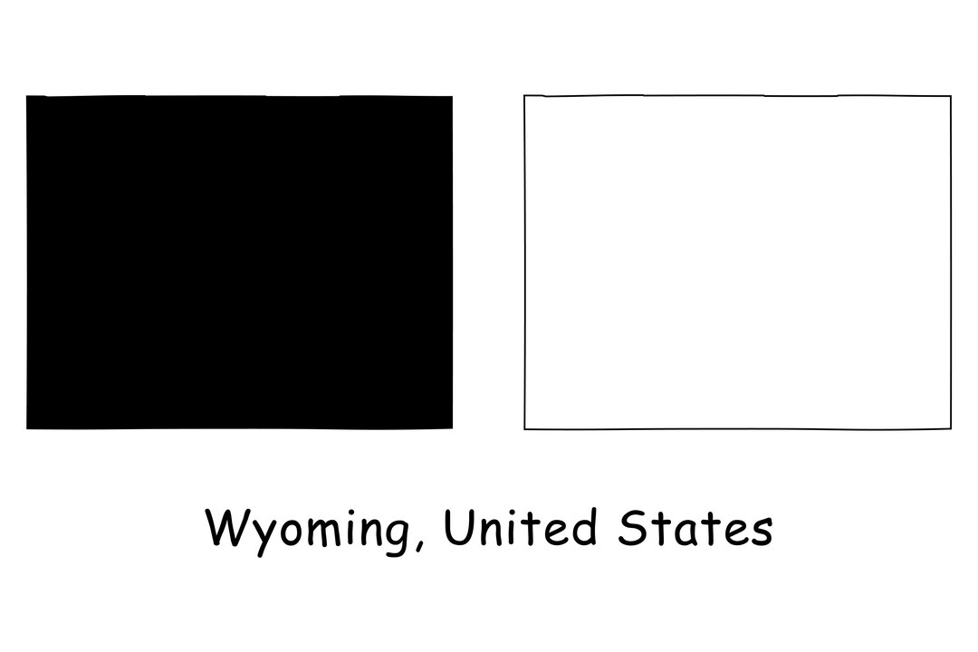 Wyoming Map SVG - WY USA United States of America Us, Black Outline ...