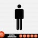 Stick Figure Icon SVG Man Person Stand Character People Graphic Vector ...