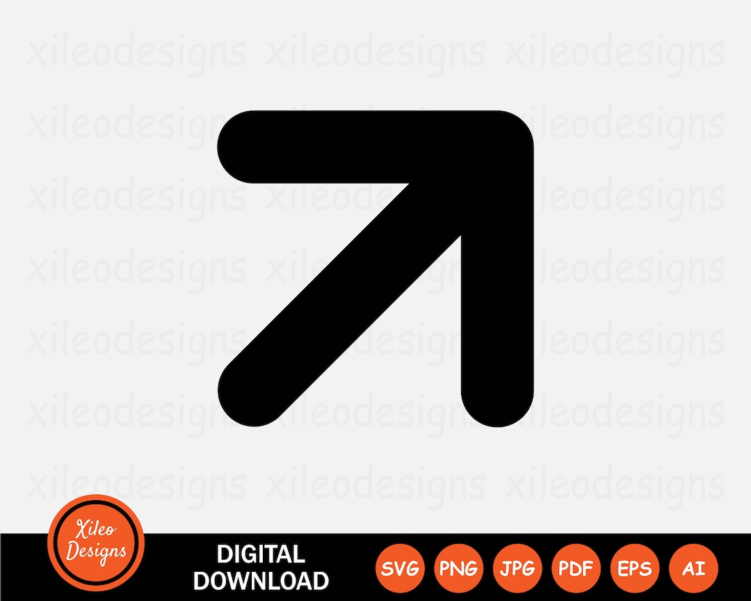Arrow Top Right Icon SVG Point Pointer Navigation Guide Png Jpg Eps Ai ...