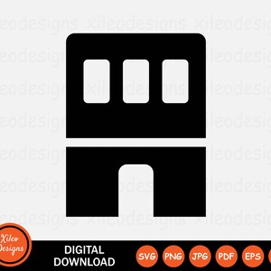 Office Building Icon SVG - Condo Skyscraper Apartment Sign Symbol ...