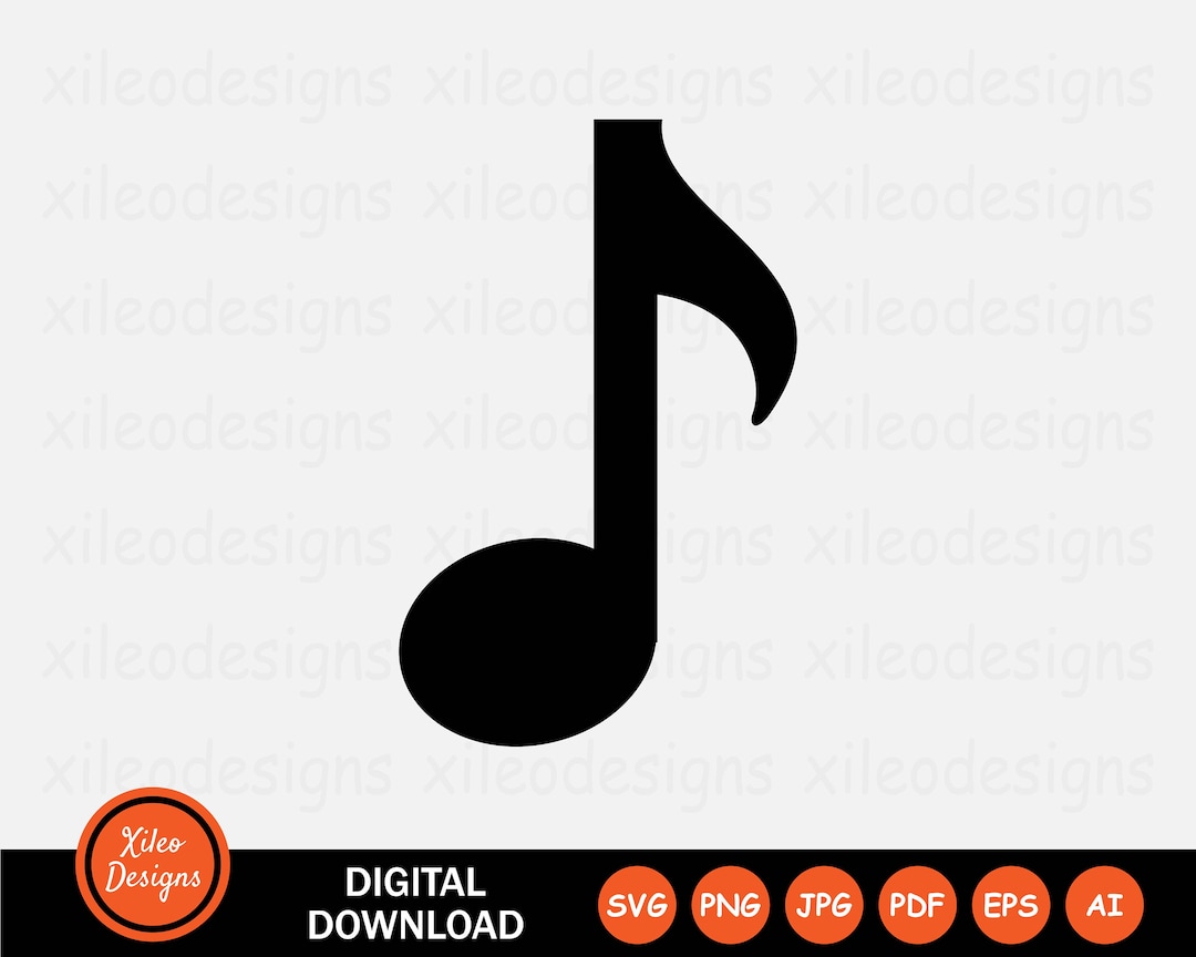 Quaver Music Icon SVG Musical Note Melody Song Tune Digital Download ...