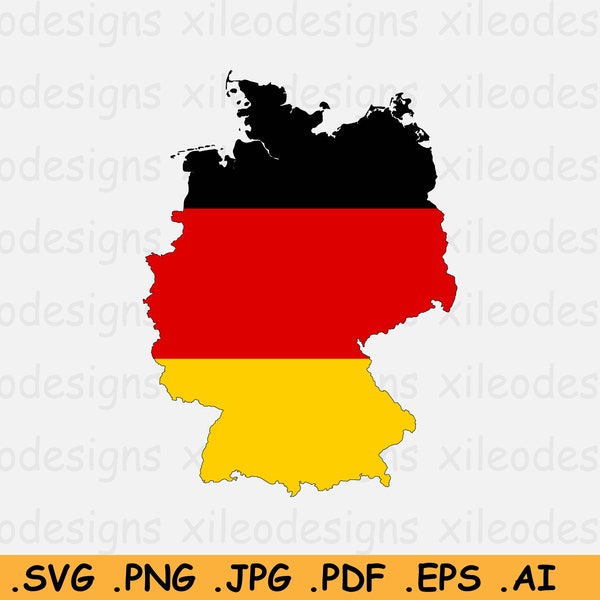 Outline Map of Germany Svg - Etsy