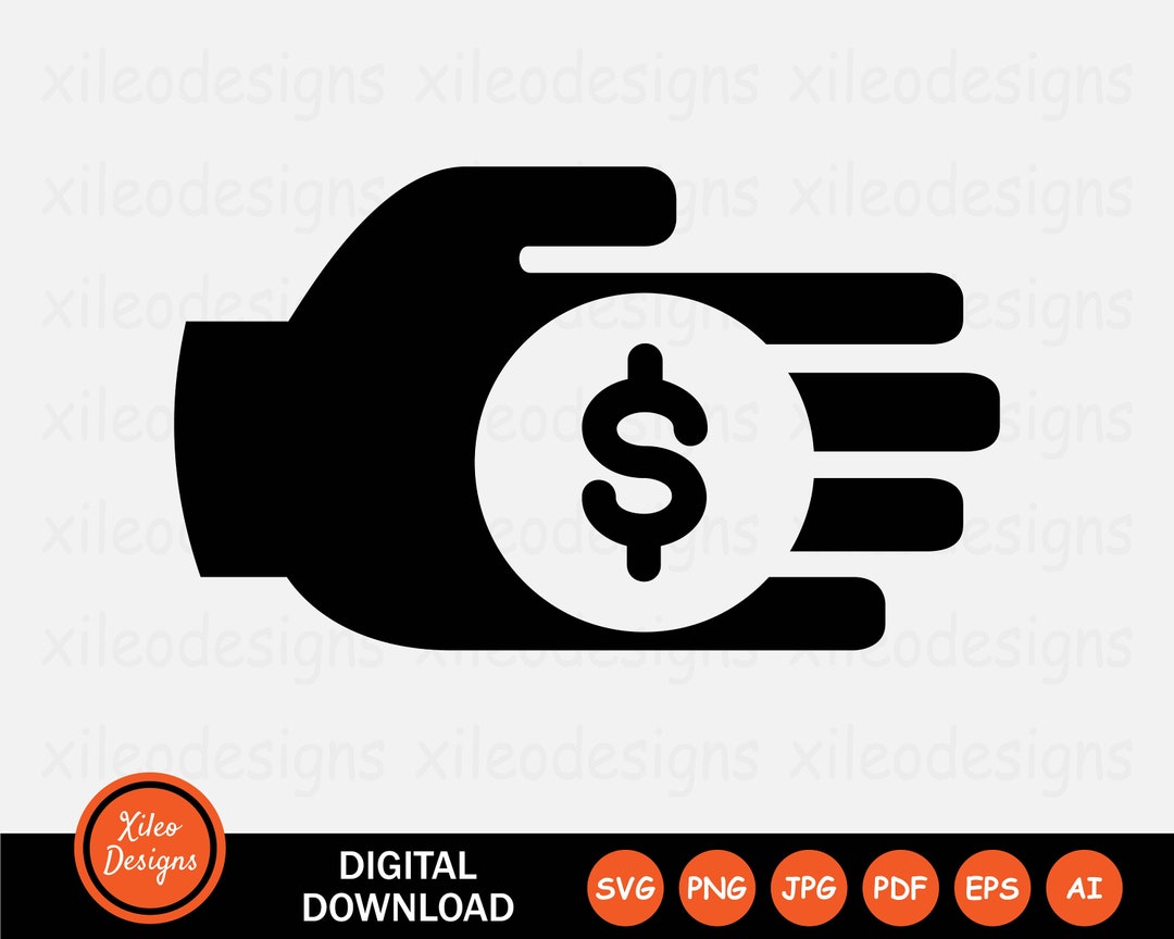 Money Collection Icon SVG Payment Receive Charity Pay Sign Symbol ...
