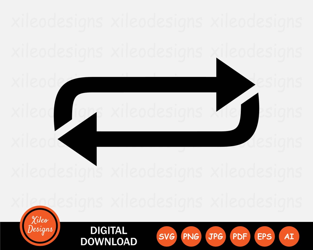 Repeat Icon SVG Refresh Loop Circular Music Media Cycle Graphic Vector ...