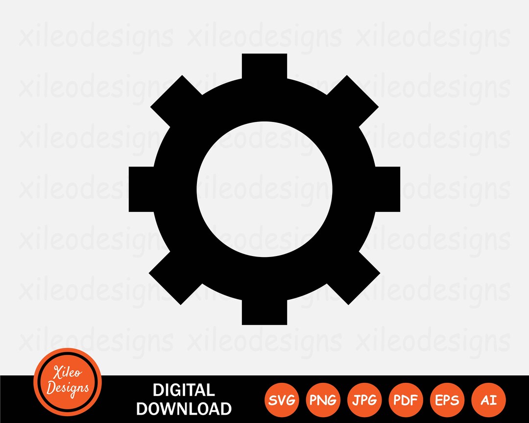 Gear Setting Icon SVG Settings Cog Wheel Machine Engine Graphic Vector ...