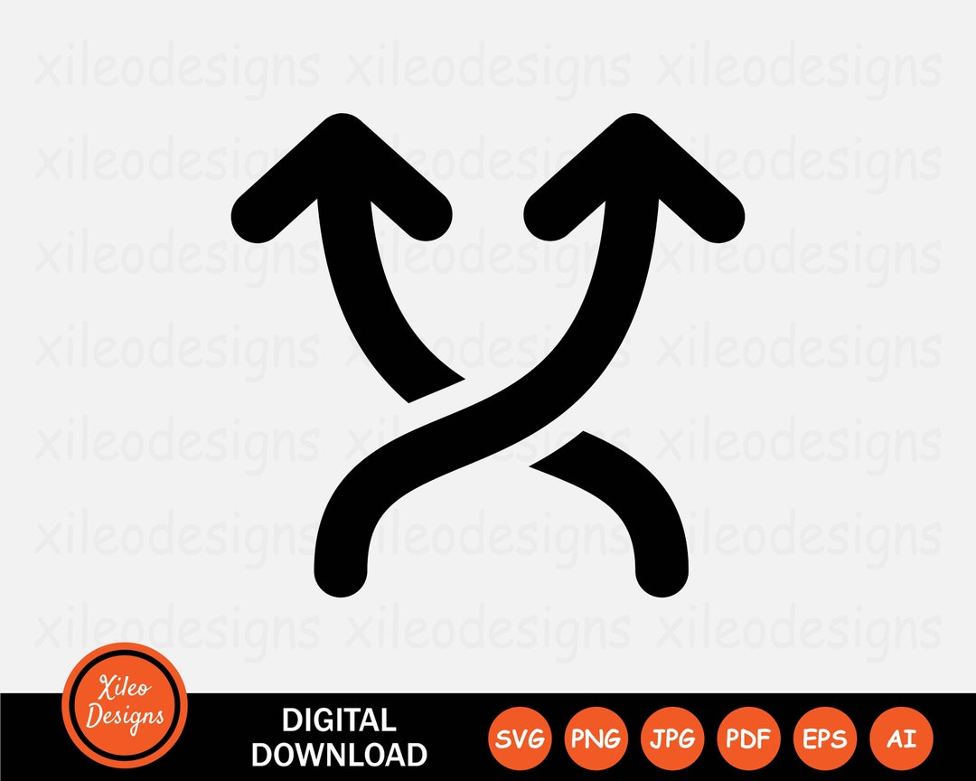 Choice Arrow Icon SVG Left Right Choice Decision Path Sign Symbol ...