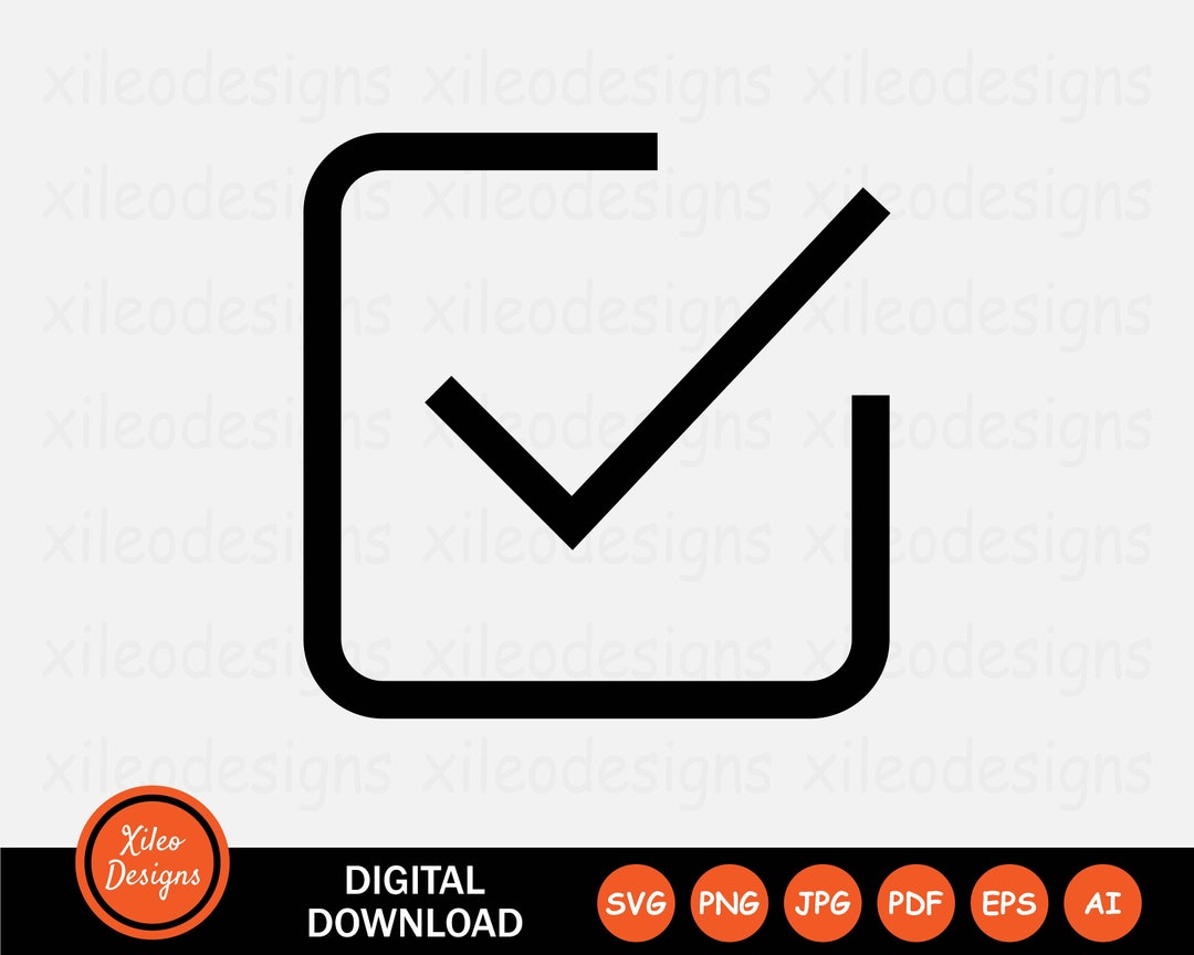 Check Mark Icon SVG Checkbox Checkmark Checklist Select Digital ...