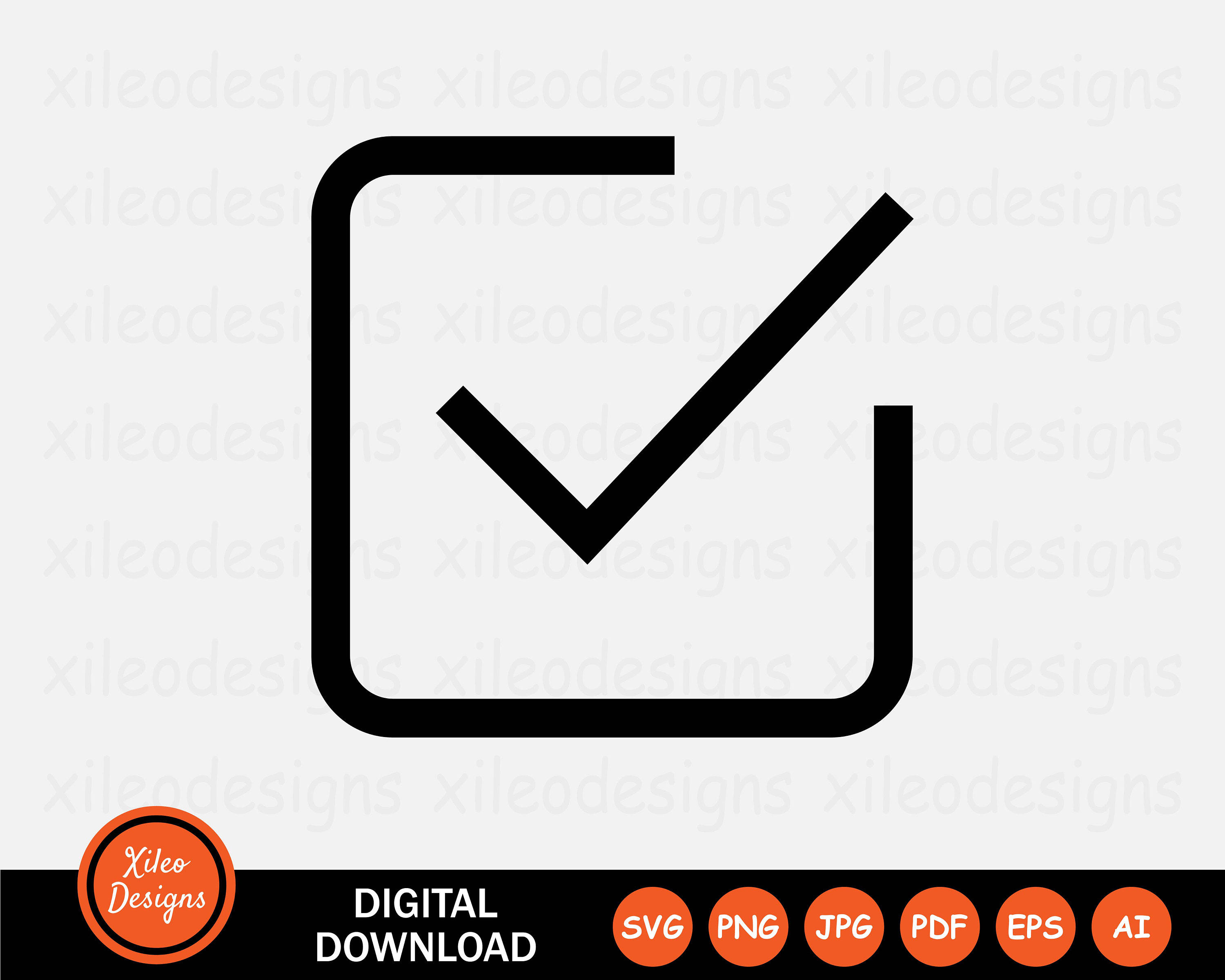 Check Mark Icon SVG Checkbox Checkmark Checklist Select Digital ...