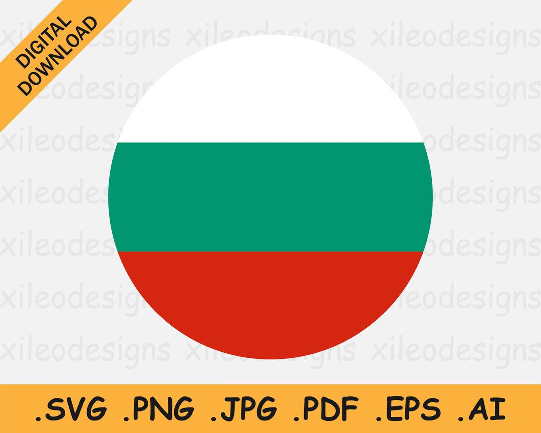 Bulgaria Round Flag SVG - Bulgarian Circle Icon, National Circular ...
