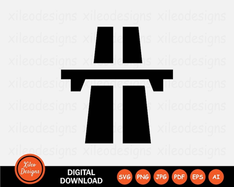 Highway Icon SVG Expressway Motorway Interstate Freeway Road Travel ...