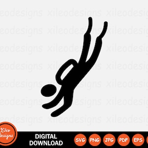 Diver Icon SVG Scuba Dive Man Diving Underwater Ocean Sign Symbol ...