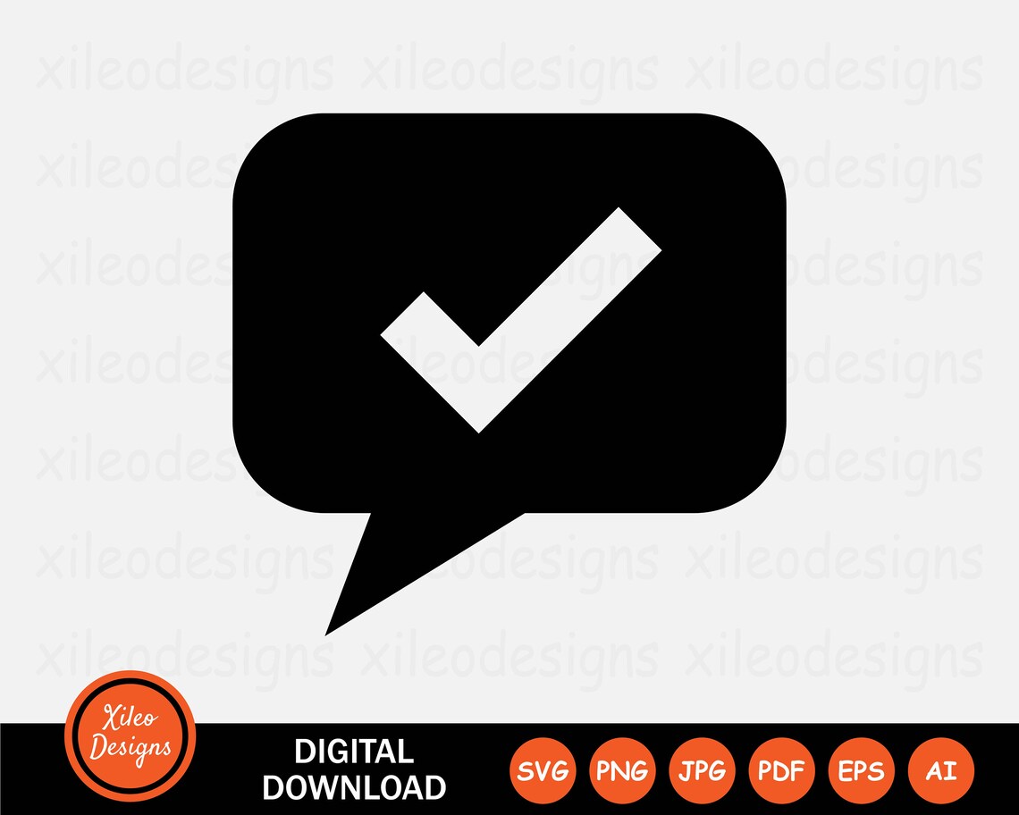 Approve Comment Icon SVG Verified Chat Box Message Text Png Jpg Eps Ai ...