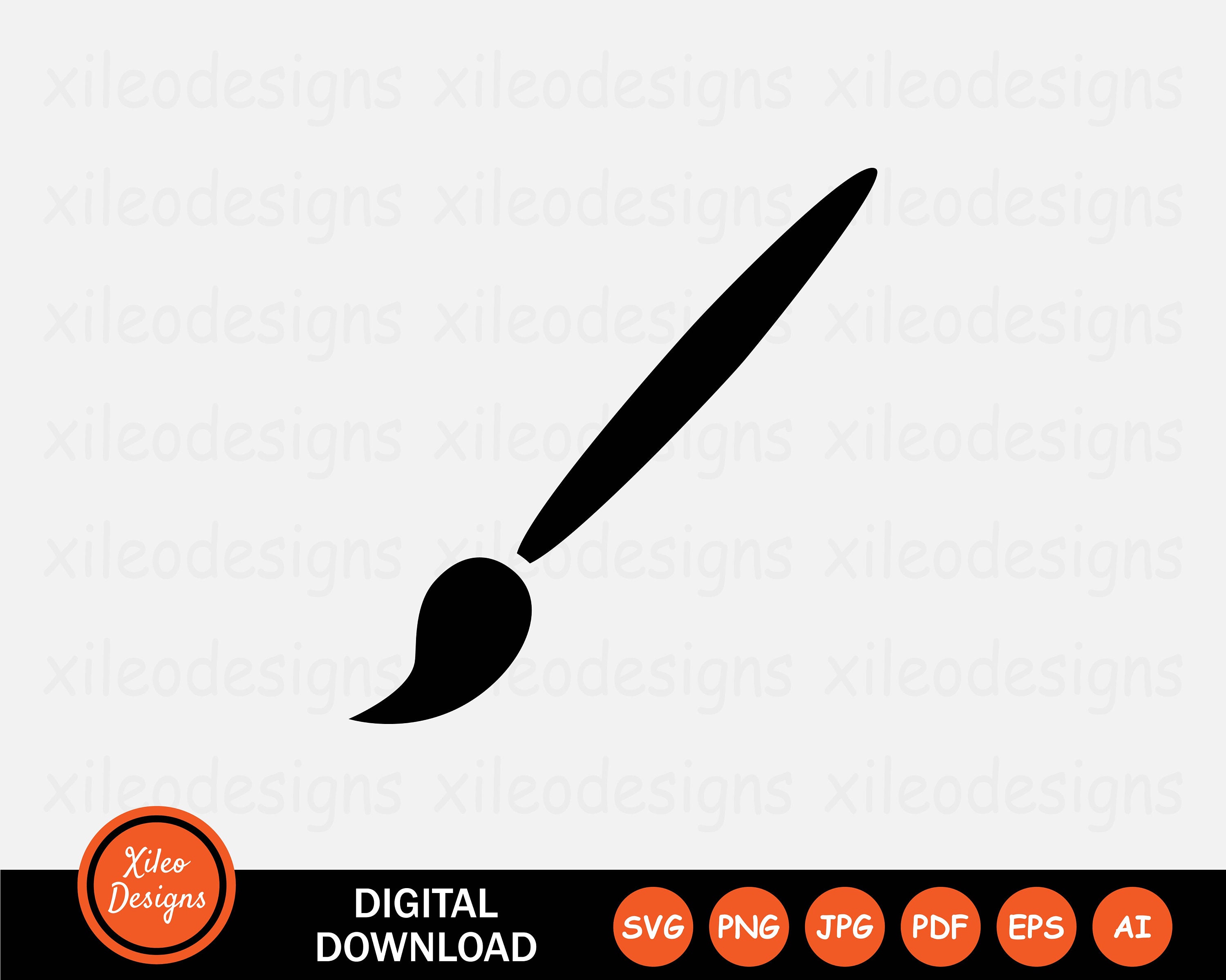 Paintbrush Icon SVG Paint Brush Draw Art Artist Painter - Etsy