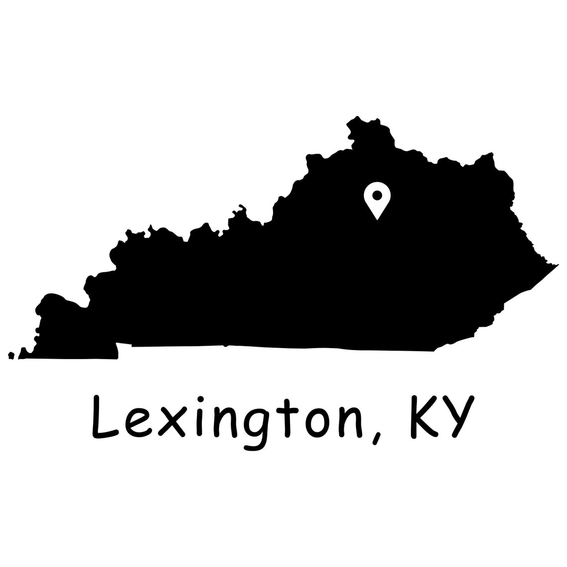 Lexington Kentucky State Map Lexington City KY Kentucky USA - Etsy
