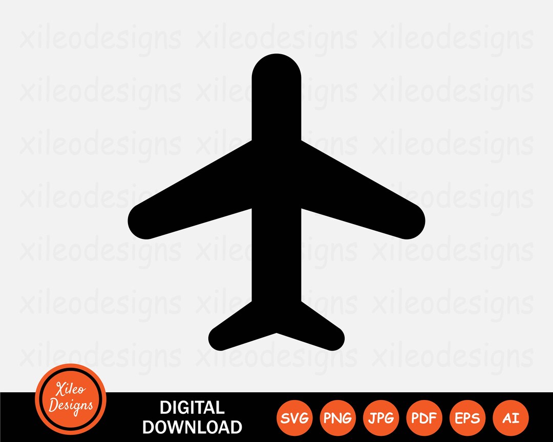Plane Icon SVG Airplane Aircraft Aeroplane Airport Aviation Air Travel ...
