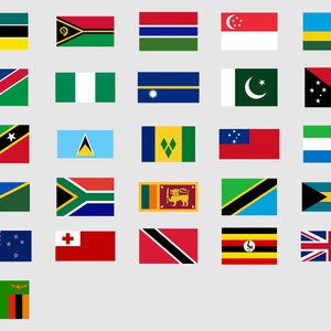 Commonwealth Countries Flag SVG Bundle Set - Member Country Nation ...