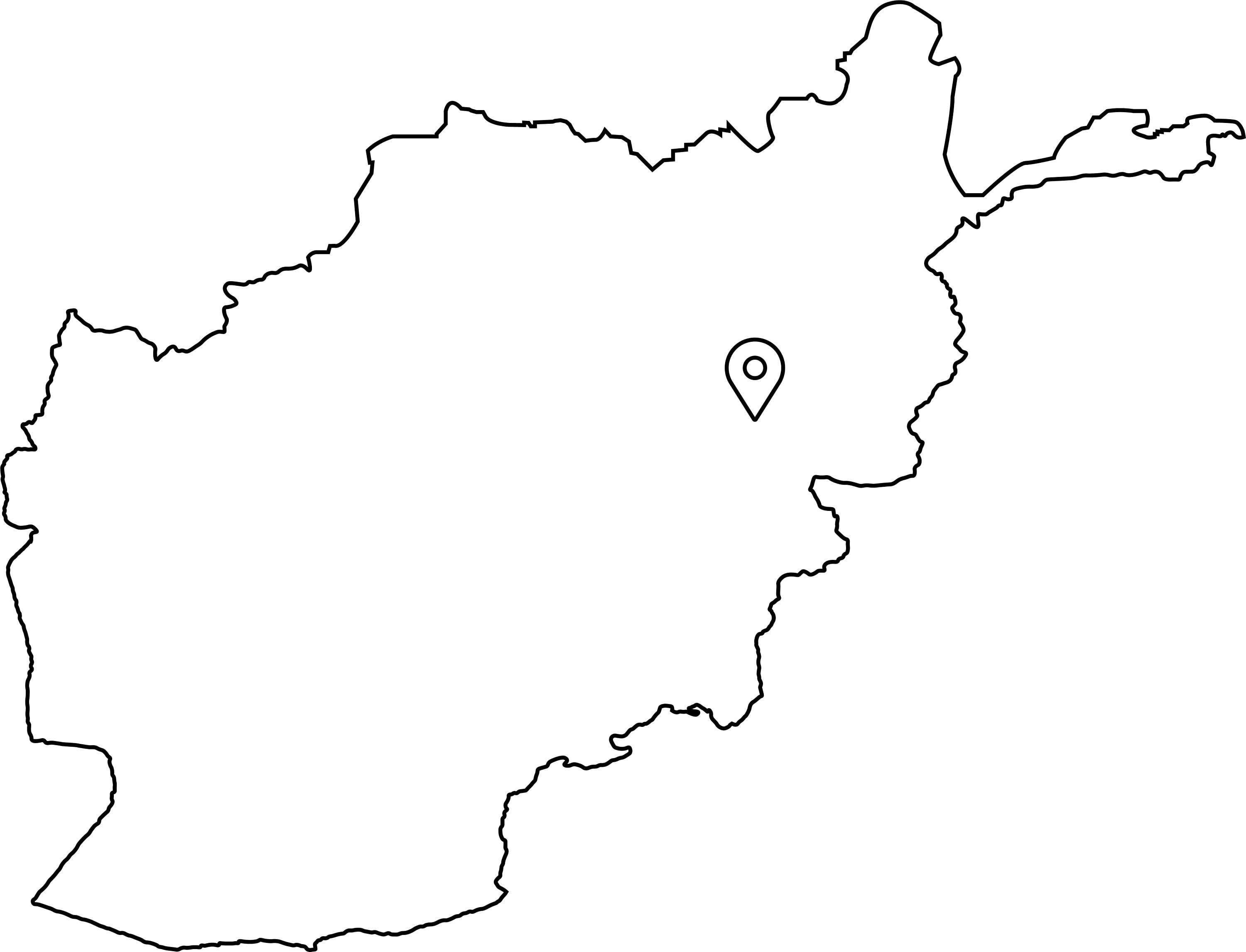 Kabul Afghanistan Detailed Country Map Capital City Location - Etsy