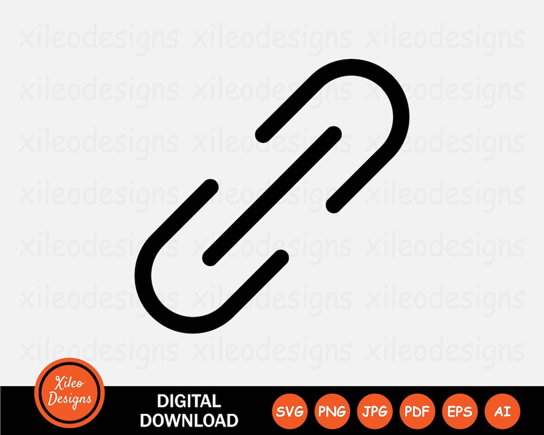 Attachment Link Icon SVG Chain Connection Attach Email Sign Symbol ...
