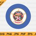 Minnesota Round Flag SVG MN USA Circular Circle State Banner - Etsy