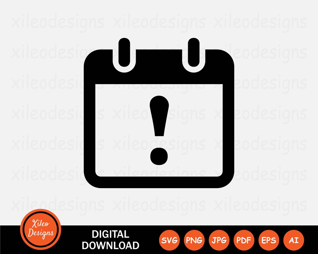 Deadline Icon SVG - Calendar Date Reminder Event Schedule Plan Warning ...