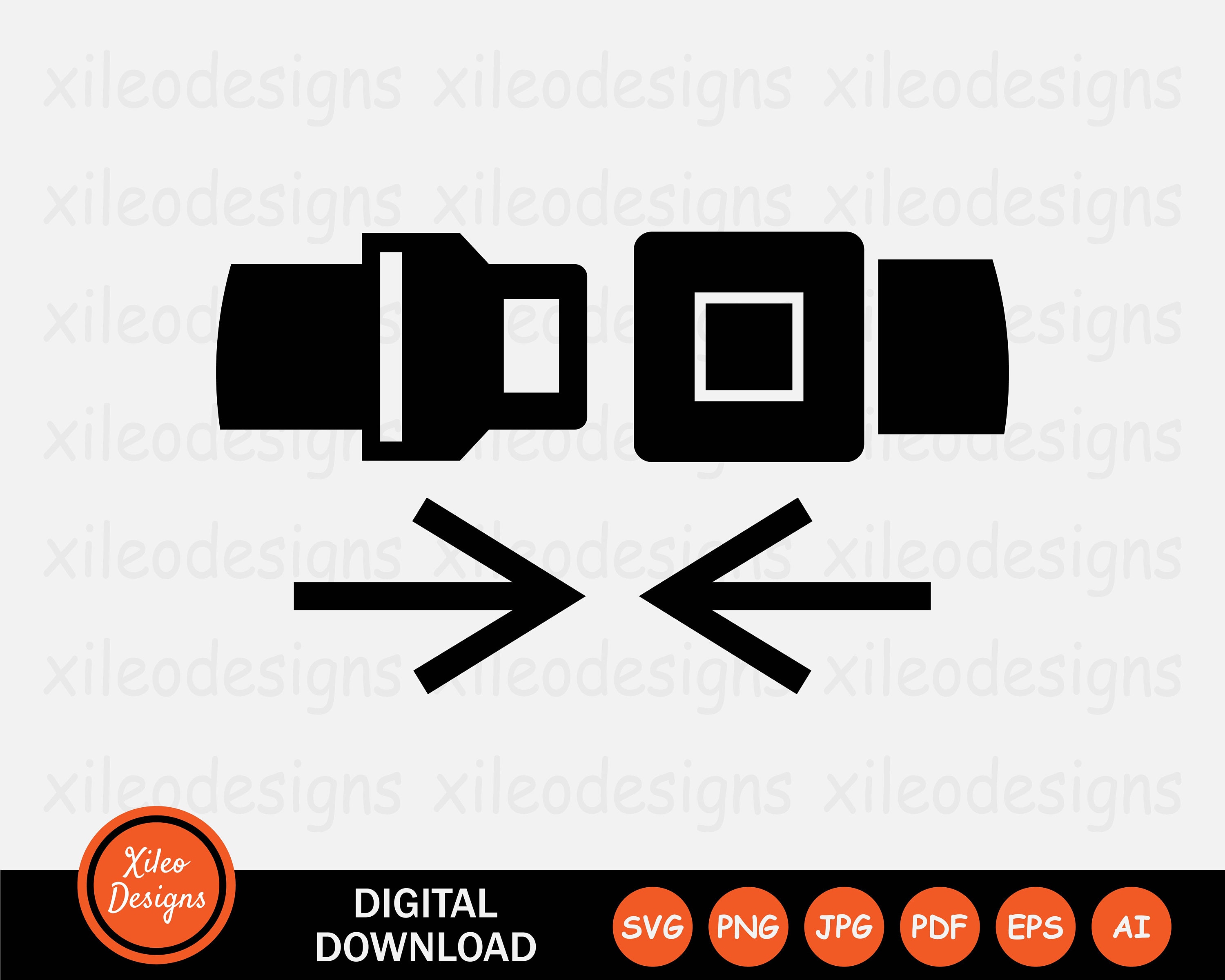 Fasten Seatbelt Sign SVG Icon Reminder Wear Safety Harness - Etsy