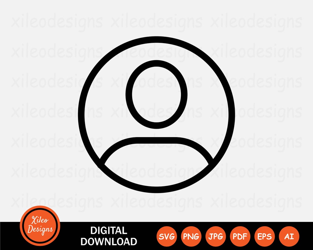 User Line Icon SVG - Profile Character Account Member Round Circle ...