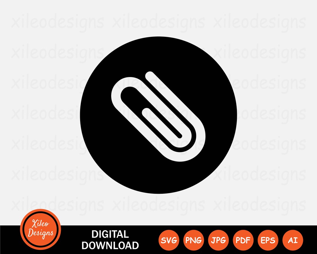 Attachment Icon SVG - Paperclip Paper Clip Attached Link File Document ...
