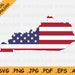 Kentucky Map US Flag Svg, KY USA on American Flag, America State Banner ...