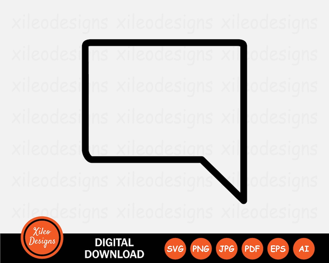 Chat Box Line Icon SVG Comment Section Text Message Graphic Vector Sign ...