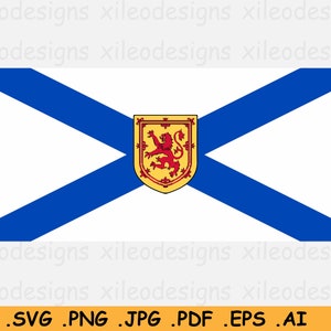 Nova Scotia SVG Canada Flag, Canadian Province Banner, Instant Digital ...