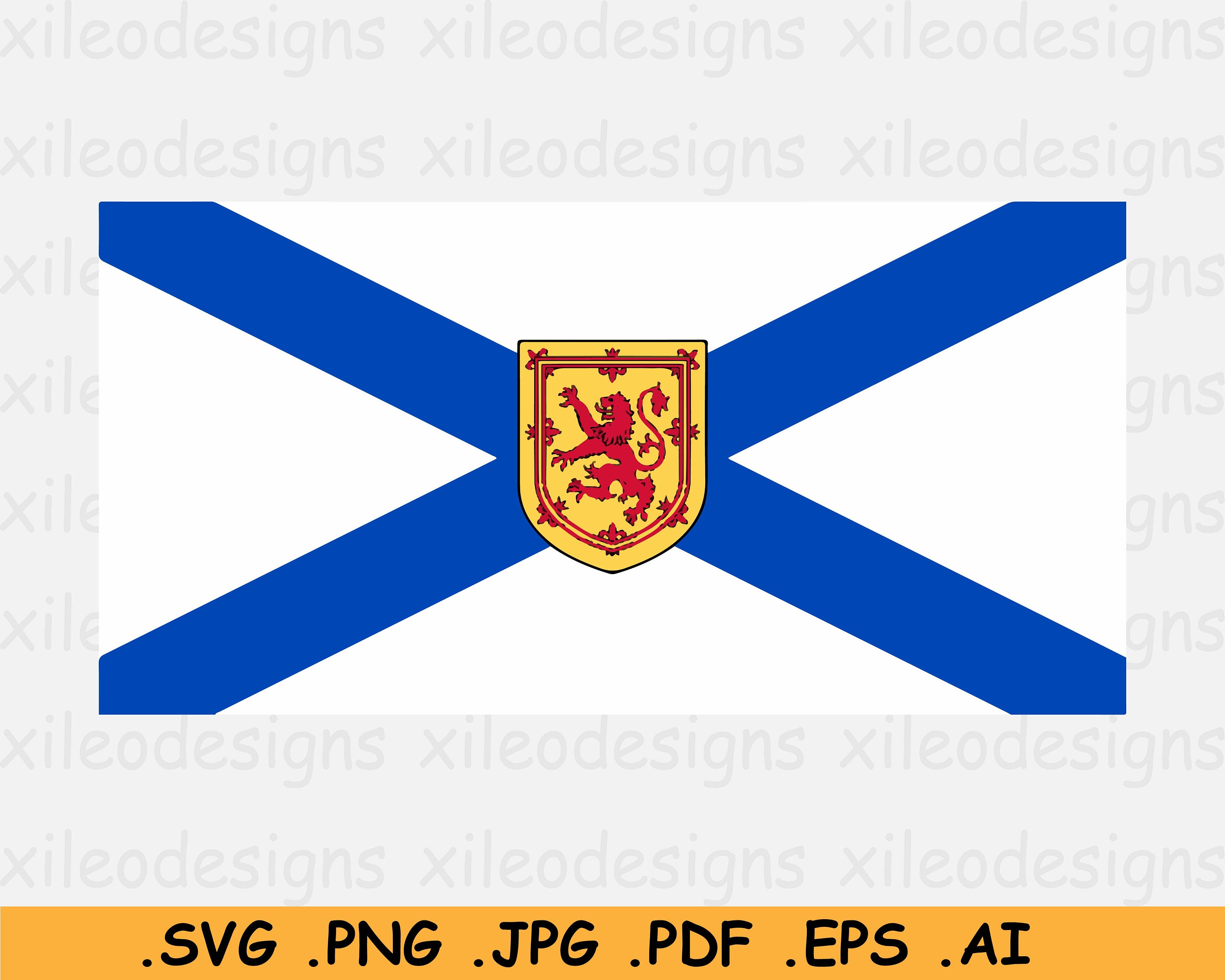 Nova Scotia SVG Canada Flag Canadian Province Banner Instant | Etsy