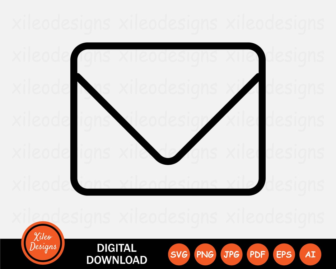 Envelope Line Icon SVG Mail Letter Correspondence Post Png Jpg Eps Ai ...