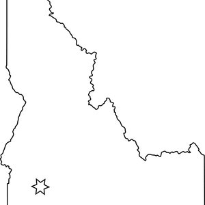 Boise Idaho ID Capital City Location on a State Map Outline Silhouette ...