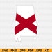 Alabama Map Flag SVG, AL USA United States Flag Map, State Border Map ...