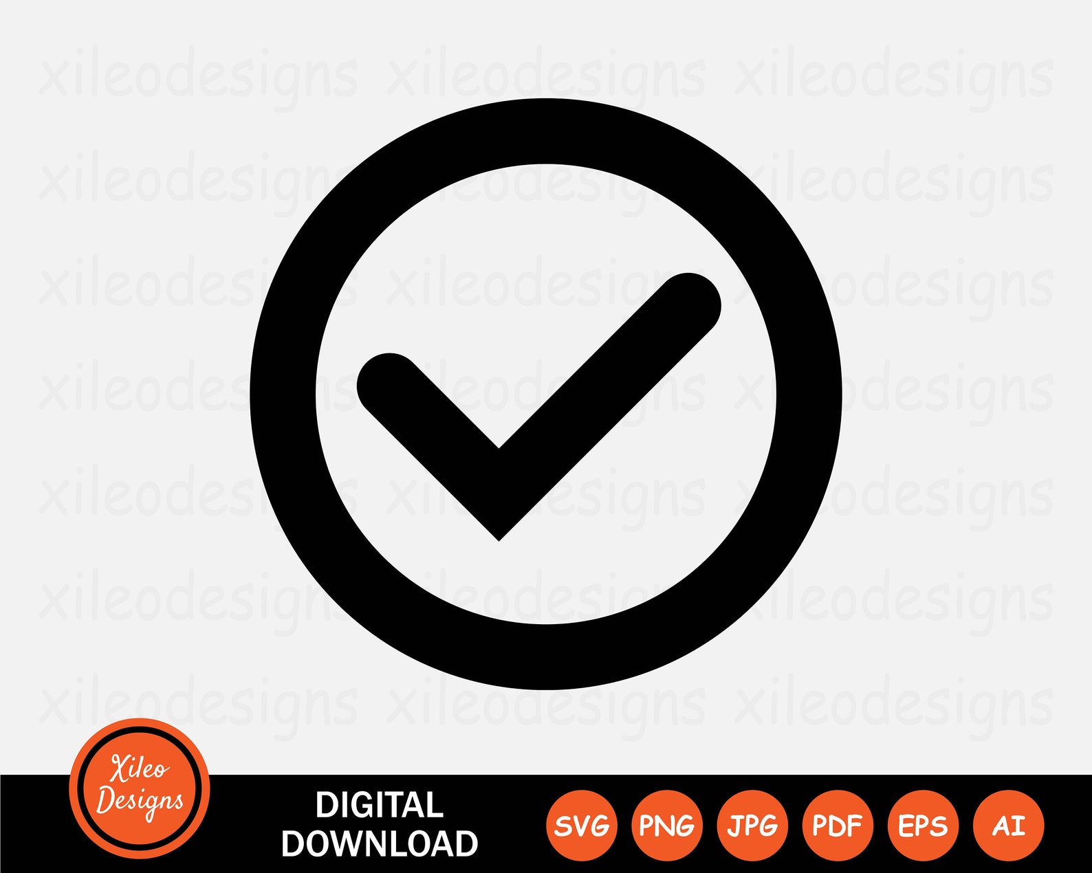Checkmark Tick Circle Icon SVG Round Verification Mark Png Jpg Eps Ai ...