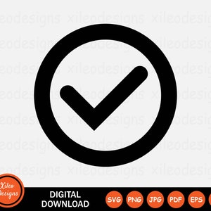 Checkmark Tick Circle Icon SVG Round Verification Mark Png Jpg Eps Ai ...