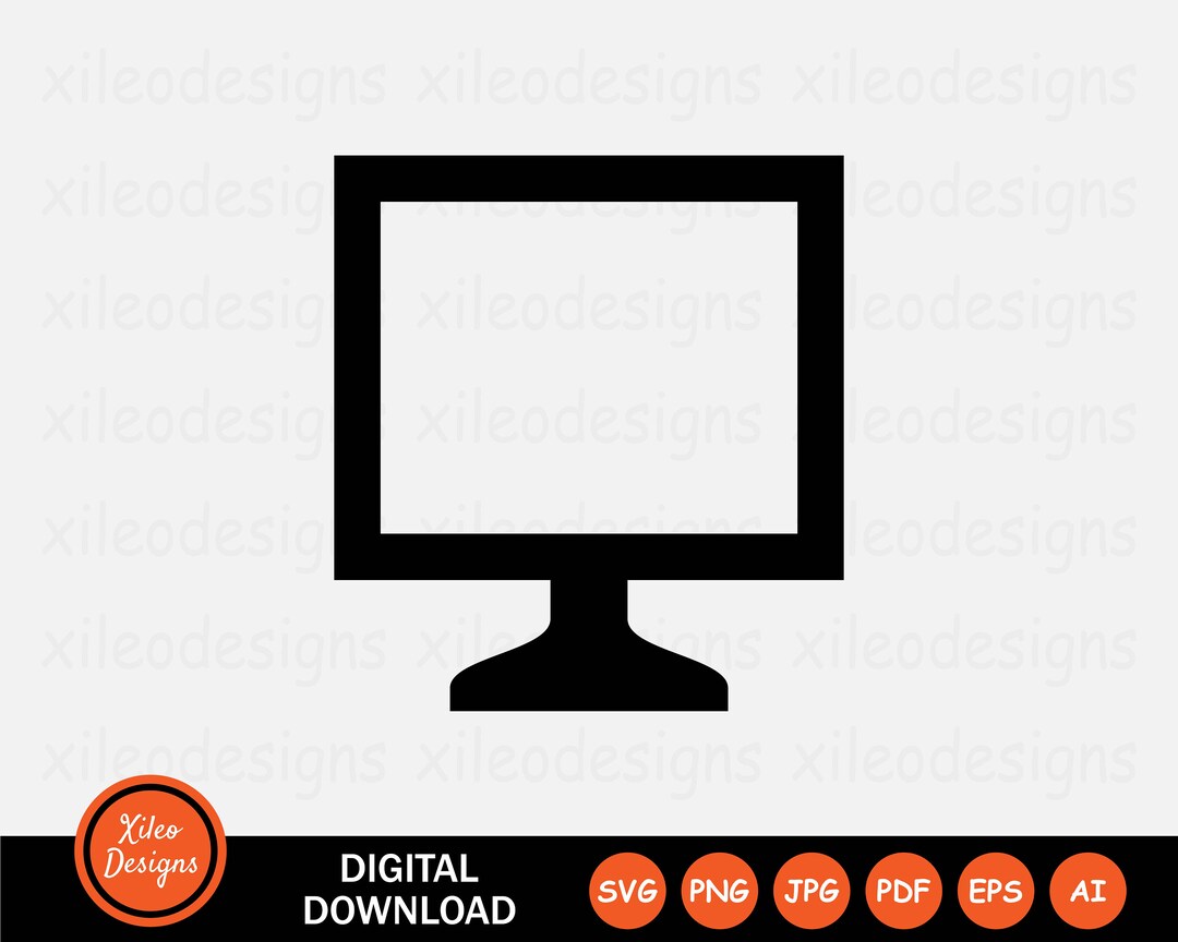 Computer Screen Icon SVG Monitor Display TV Television Square Lcd Led ...